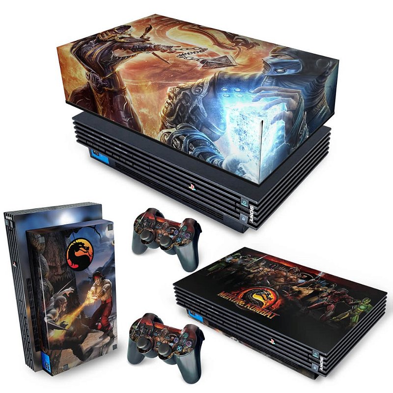 KIT PS2 Fat Skin e Capa Anti Poeira - Mortal Kombat - Pop Arte Skins ...