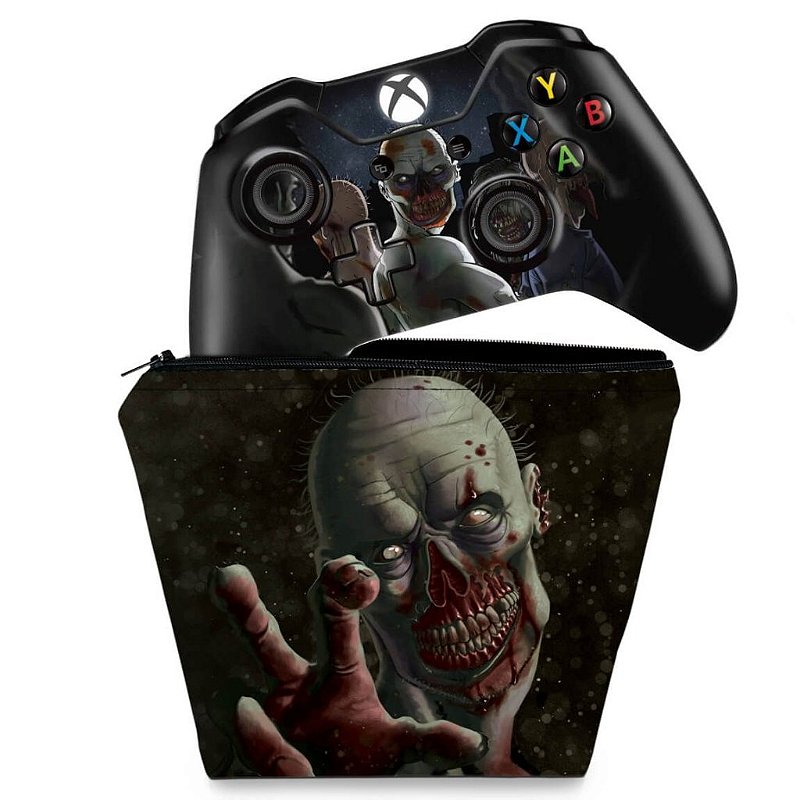 KIT Capa Case e Skin Xbox One Fat Controle - Zombie Zumbi The Walking ...