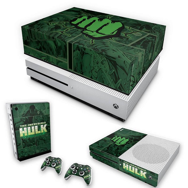 KIT Xbox One S Slim Skin e Capa Anti Poeira - Hulk Comics - Pop Arte ...