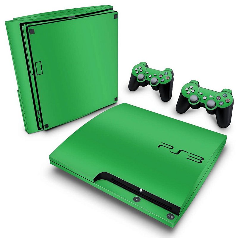 PS3 Slim Skin - Verde - Pop Arte Skins Atacado