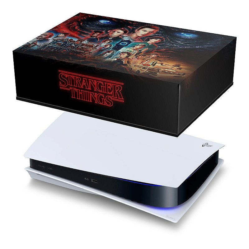 PS5 Capa Anti Poeira - Stranger Things - Pop Arte Skins Atacado