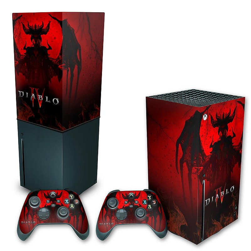 KIT Xbox Series X Skin e Capa Anti Poeira - Diablo IV 4 - Pop Arte ...