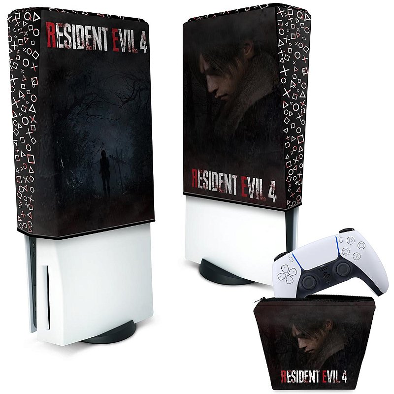KIT Capa PS5 e Case Controle - Resident Evil 4 Remake - Pop Arte Skins ...