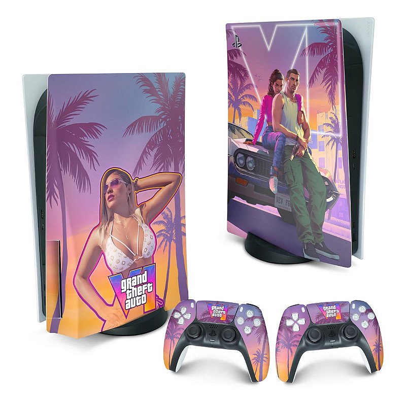 PS5 Skin - GTA 6 VI - Pop Arte Skins Atacado