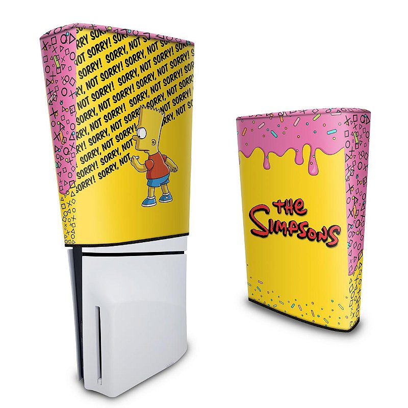 Capa PS5 Slim Anti Poeira - The Simpsons - Pop Arte Skins Atacado