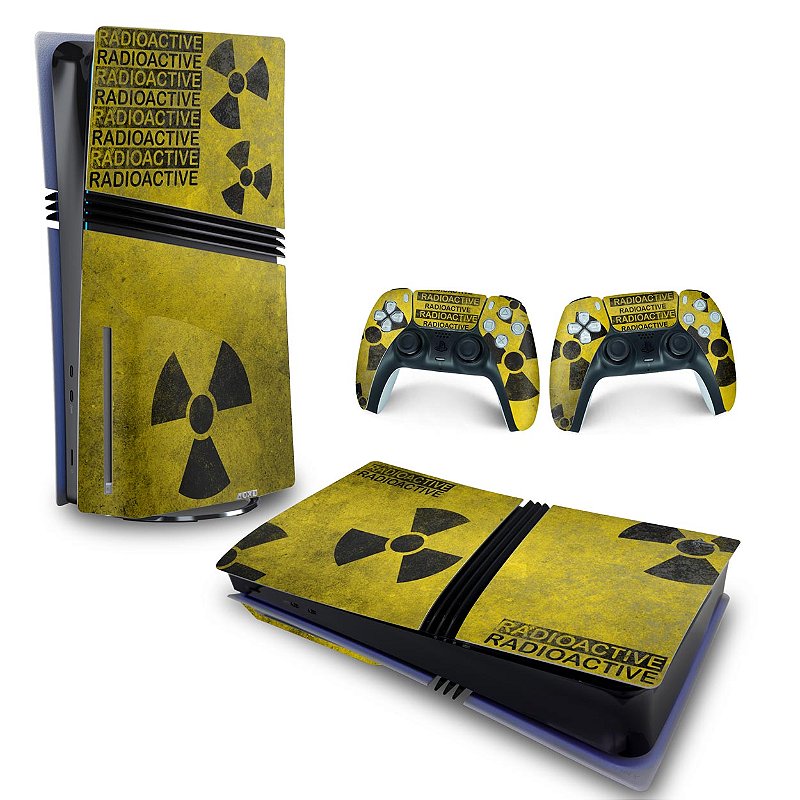Skin PS5 Pro Horizontal - Radioativo - Pop Arte Skins Atacado