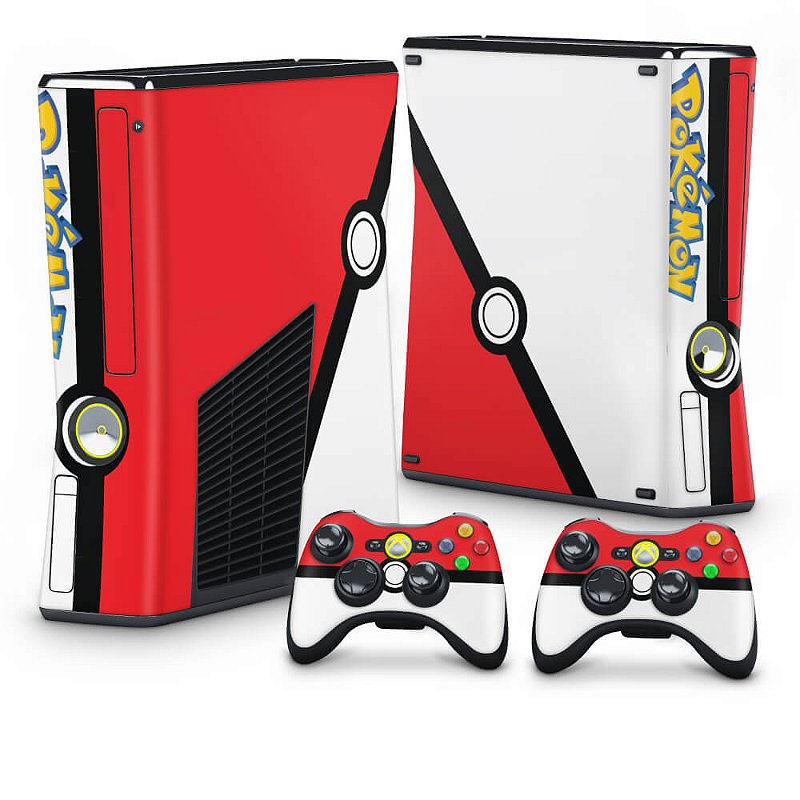 Xbox 360 Slim Skin - Pokemon Pokebola - Pop Arte Skins Atacado