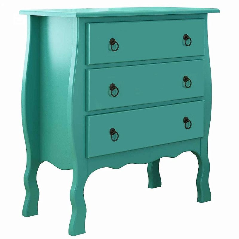 comoda manalisa azul turquesa, alto padrão móveis. - Alto Padrao Moveis