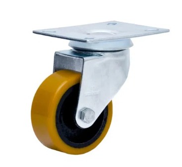 RODIZIO PLACA GIRATORIO 3" AMARELO - (170KG) - DAMOFIX