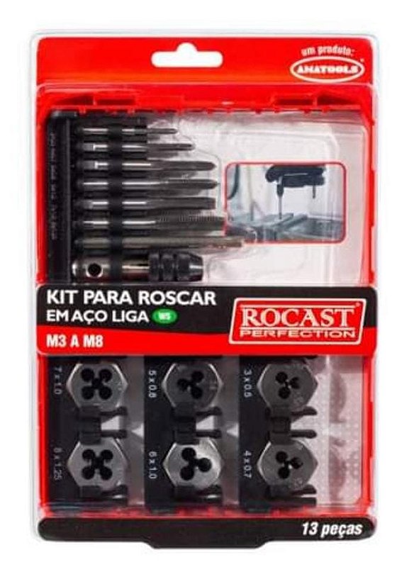 KIT PARA ROSCAR EM AÇO LIGA - DAMOFIX