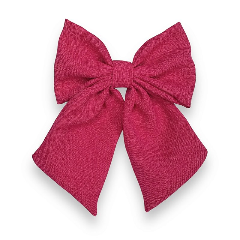 Laço adulto | Laço de cabelo rosa pink de linho | Due Buzzi - Due Buzzi ...