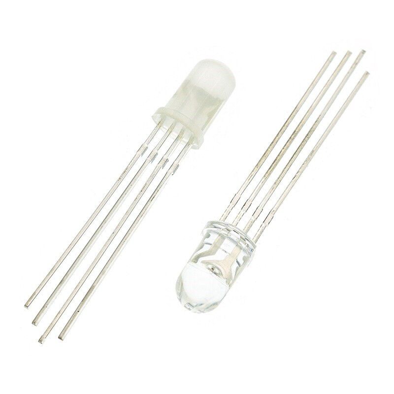 10 x Led Rgb 5mm 4 Terminais Catodo Comum Difuso - Loja da Fábrica de Bolso