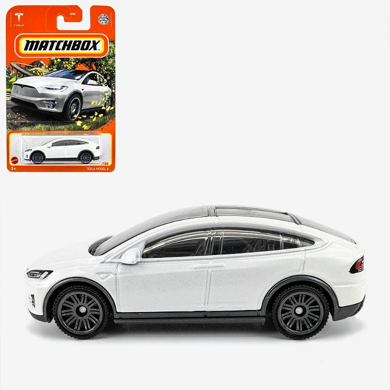 Miniatura Tesla Model X Branco Matchbox 2022 1/64 7CM - SG SWEDEN 🇸🇪
