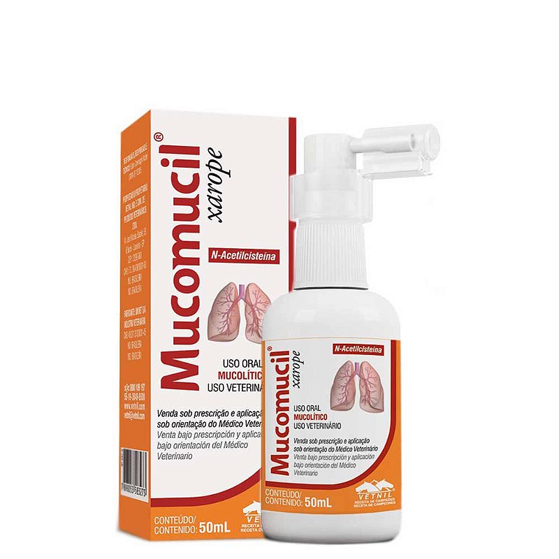 Mucomucil 50 ml Vetnil - Pet Entrega