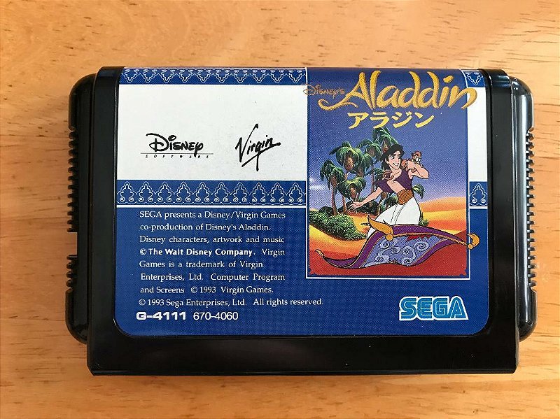 Aladdin - Mega Drive JP ( USADO ) - Rodrigo Games