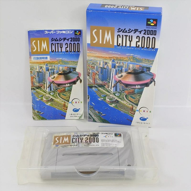 Sim City 2000 CIB - Famicom Super Nintendo - JP Original ( USADO ) - Rodrigo Games