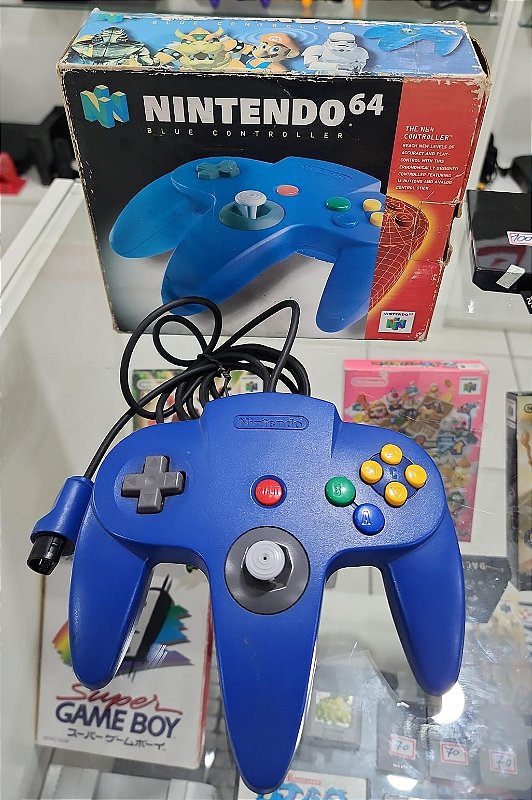 Controle Nintendo 64 Azul - Nintendo 64 ( USADO ) - Rodrigo Games
