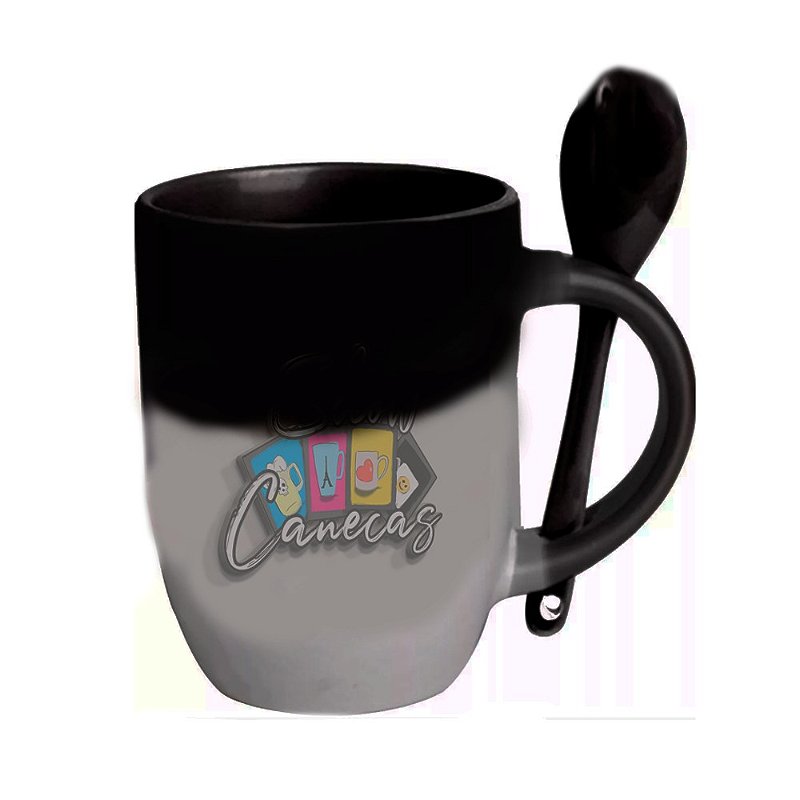 Caneca mágica com colher | Show Canecas - Show Canecas