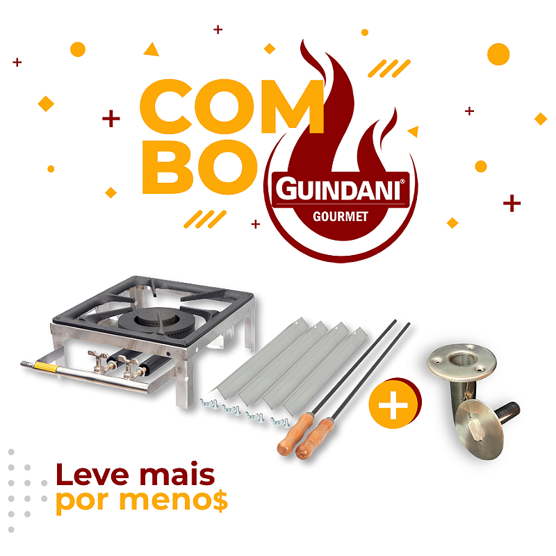 Combo Gourmet: Fogareiro Baixa Pressão + Tampão para Churrasqueira ...