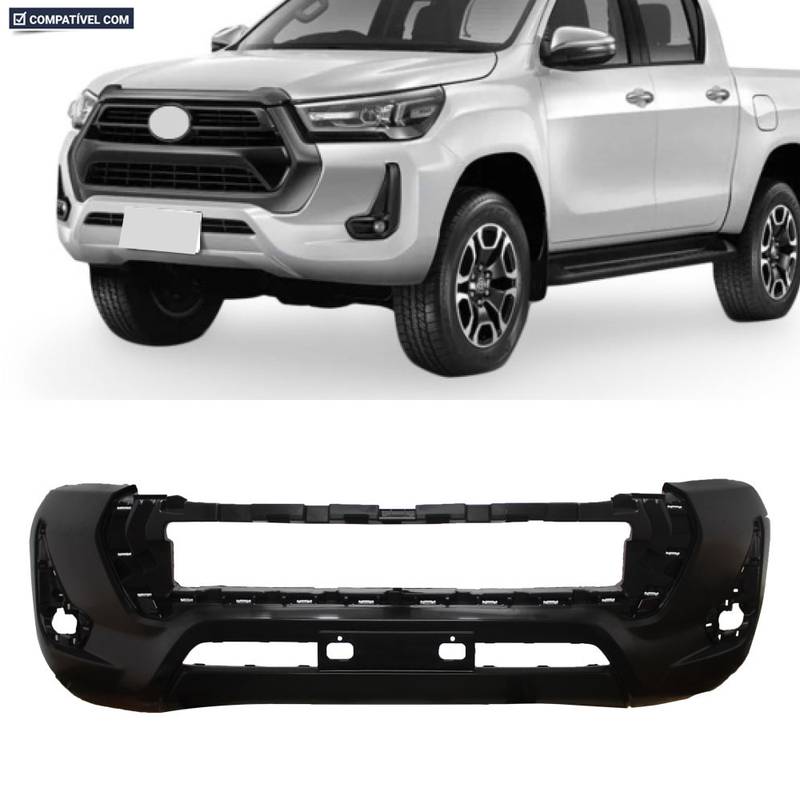 Parachoque Hilux 21/... Dianteiro Preto Liso - Saint Peças e Acessórios ...