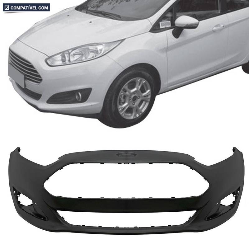 Parachoque New Fiesta Sedan 14/... Dianteiro Preto Liso - Saint Peças e ...