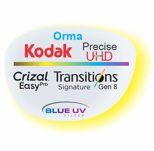 Kodak Orma Precise Uhd Blue UV Transitions Crizal Easy Pro - Parceiro ...