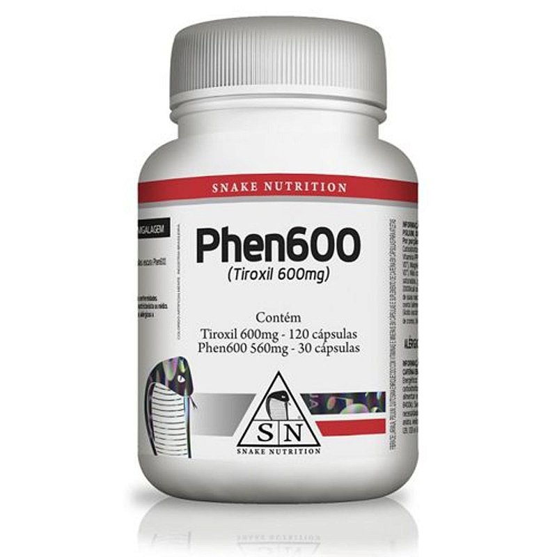 PHEN 600 150 CÁPSULAS - SNAKE NUTRITION - C&B NUTRITION