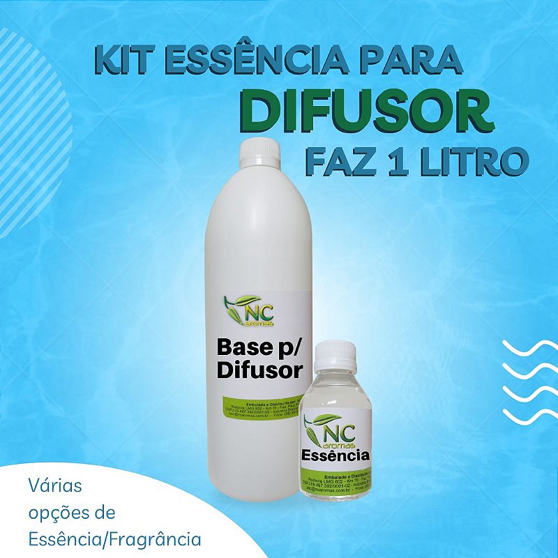 Kit Essência para Aromatizante Difusor de Varetas Faz 1Lt - NC Aromas