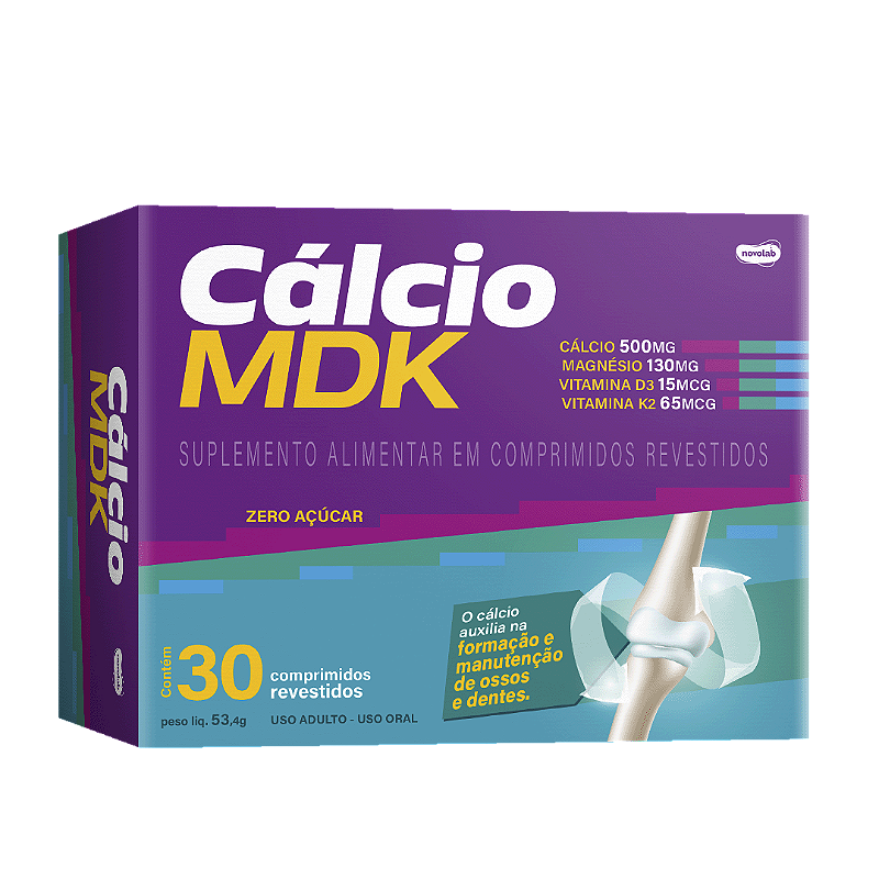 Cálcio MDK 600MG Blister com 30 Cápsulas - NOVOLAB - Ozonsaúde ...