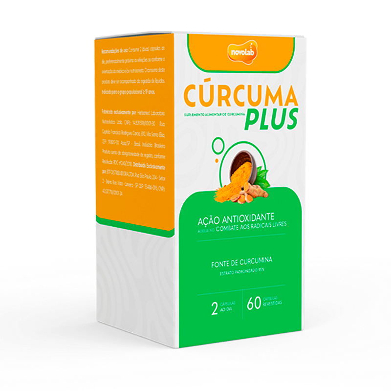 Curcuma Curcumina Plus 60 Caps 100% Pura – Novolab - Ozonsaúde ...