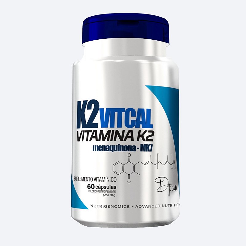 Vitcal Vitamina K2 Menaquinona Mk7 - 60 cáps - Dpoan prevenção ...