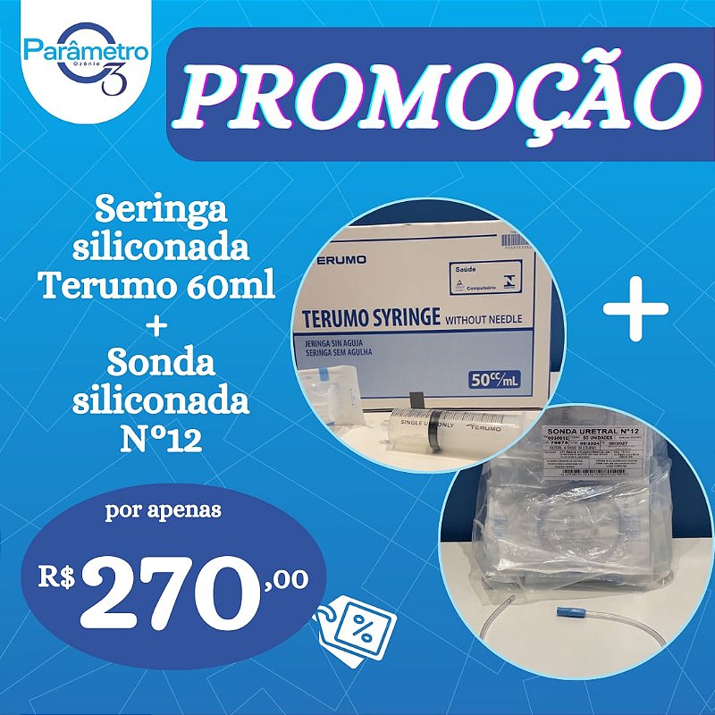 KIT Seringa siliconada Terumo 60ml e Sonda siliconada N°12 - Parâmetro ...