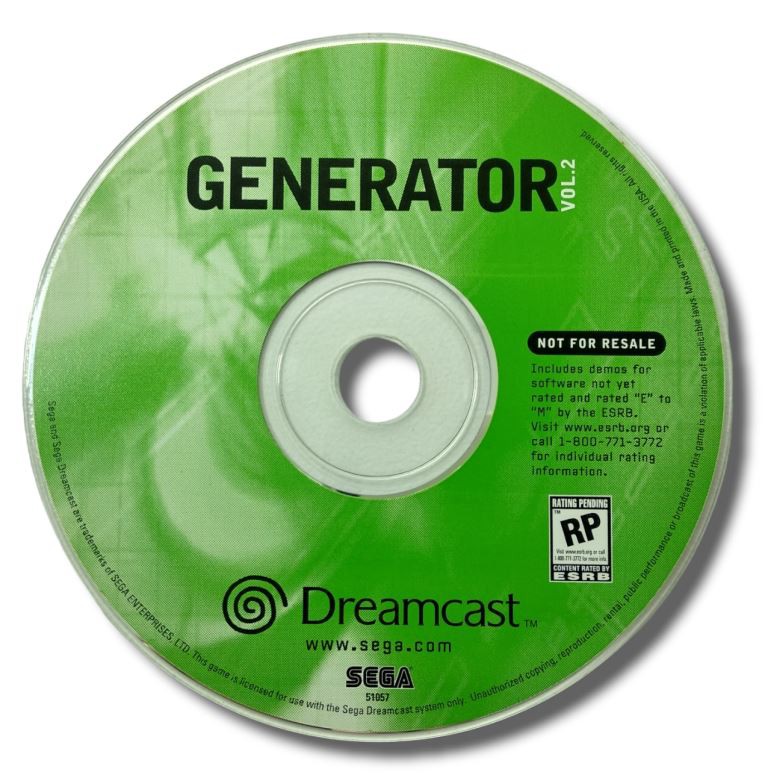 DEMO GENERATOR VOL. 2 ORIGINAL - DREAMCAST - Sebo dos Games - Games ...