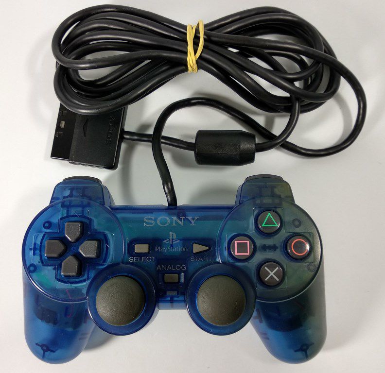 Controle Original Azul translúcido - PS2 - Sebo dos Games - Games ...