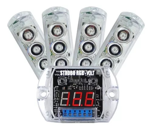 Kit Strobo Zendel RGB Volt V4 - 4 Faróis | Compre na G2 Distribuidora. - Distribuidora G2