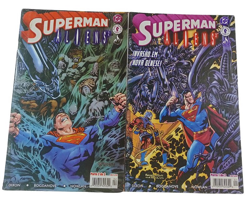 SUPERMAN vs ALIENS 2 - Mini série em 2 partes - ED MYTHOS - heroishq-gibis