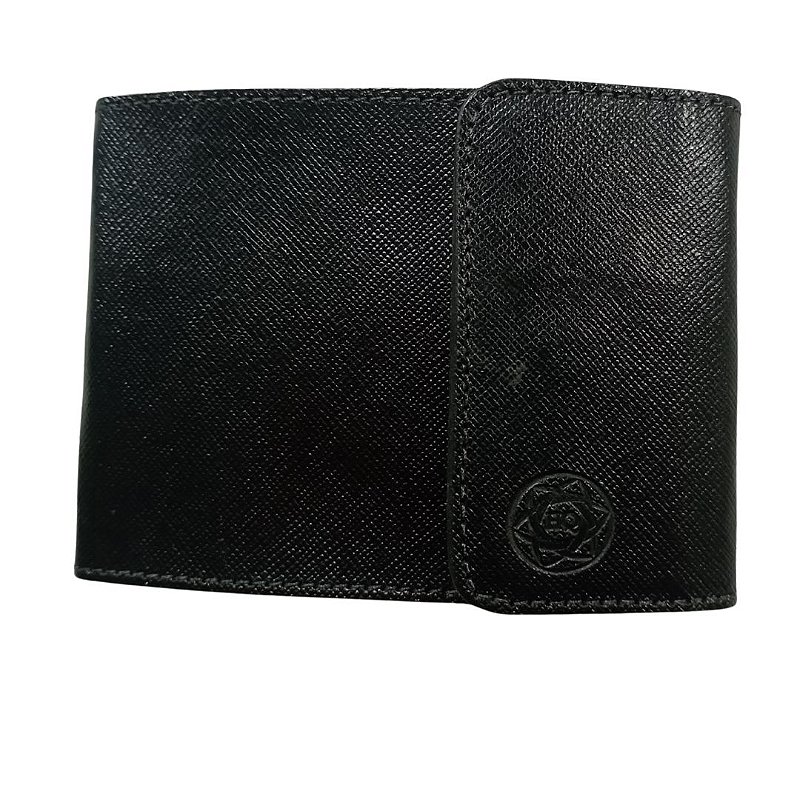 Porta Talão Cheques Em Couro Legítimo - preto - heroishq-gibis