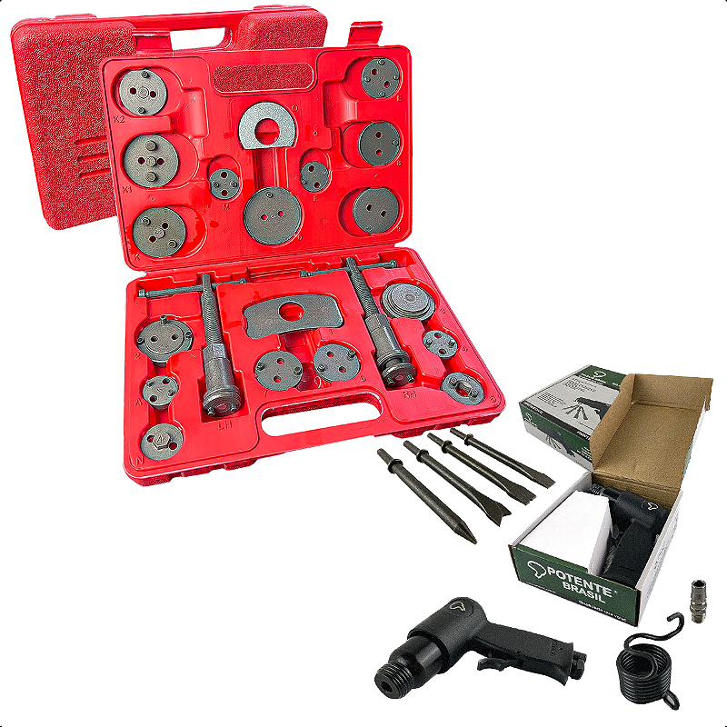 Kit Ferramentas Embolo Pinça Freio e Martelete Pneumático - Loja das ...