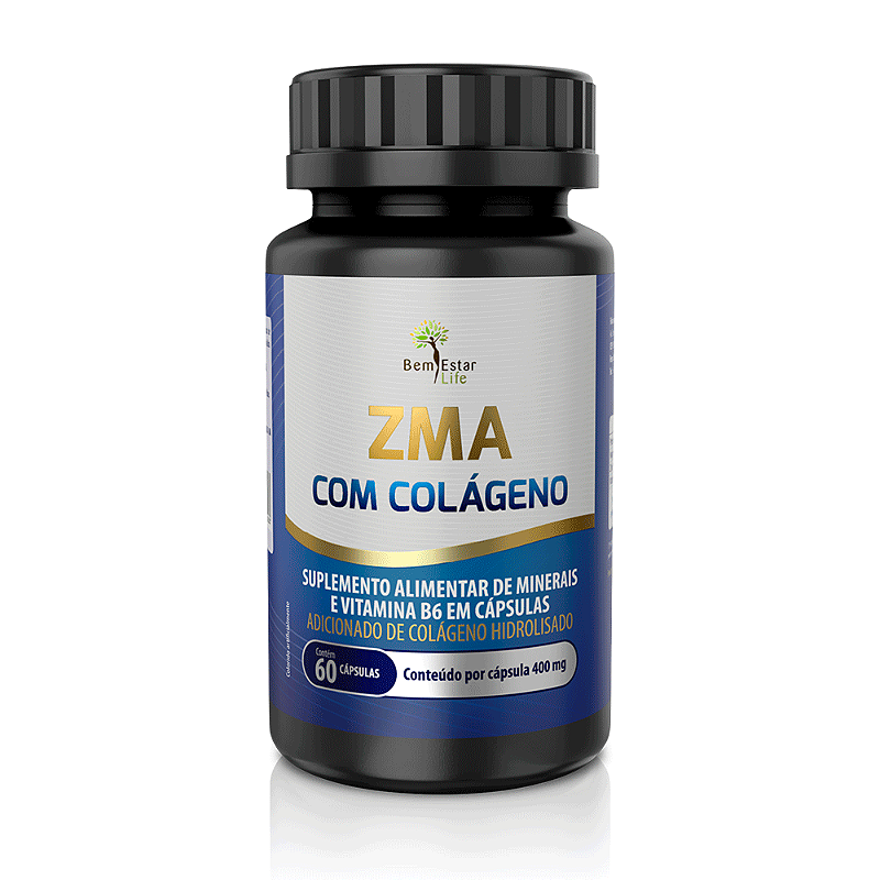 ZMA com Colágeno 60 Cápsulas - Classe Bem Estar - Vitaminas e ...