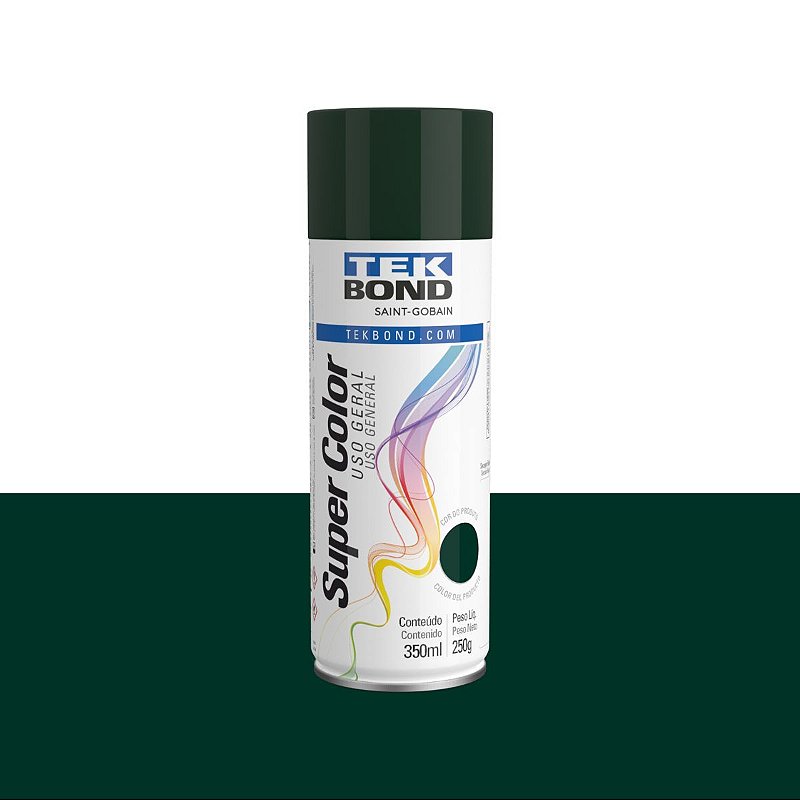 Tinta Spray Uso Geral Verde Escuro 350ml Tekbond - Guemat | Ferramentas ...