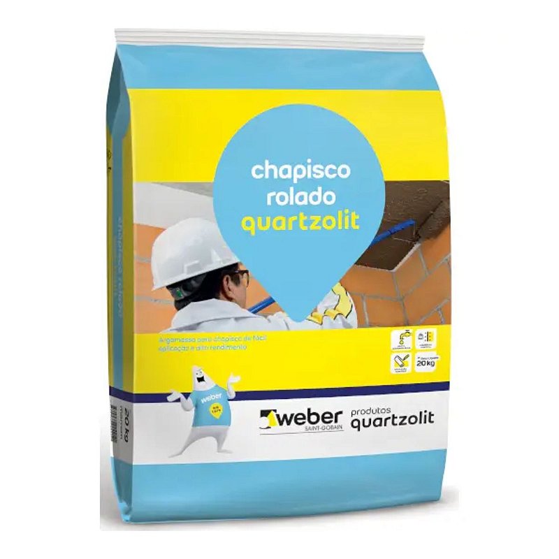 Chapisco Rolado 20KG Quartzolit | Guemat - Guemat | Ferramentas, Lar e ...