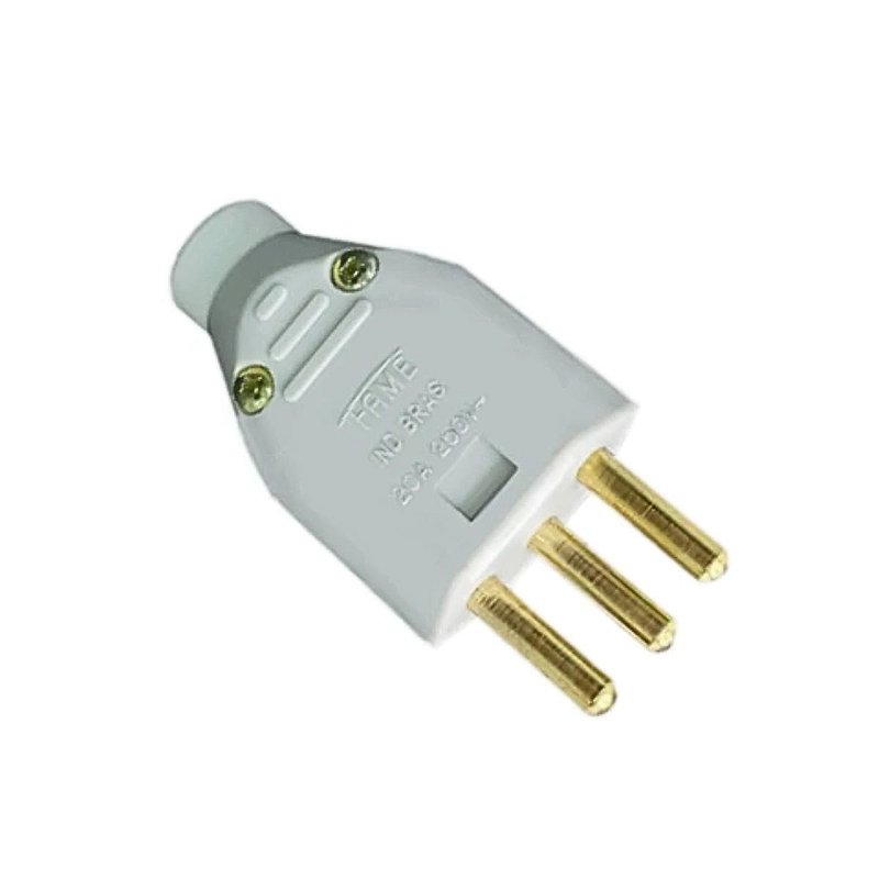 Plug Macho 2P+T 20A 1730 Cinza Fame - Guemat | Ferramentas, Lar e ...