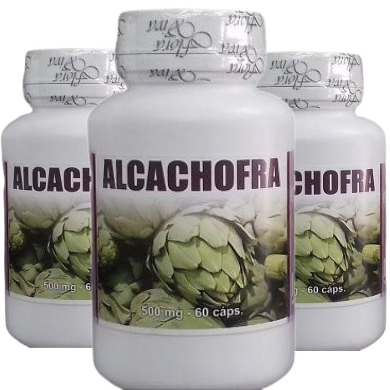 Alcachofra 500mg Frasco 60 cápsulas kit 3 unidades - Mix Oliveira ...