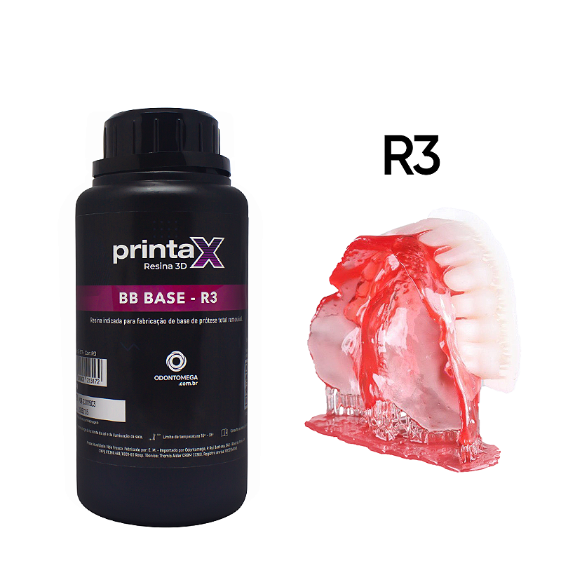 Resina 3D Odontológica - PrintaX BB Base - 500g - PrintaX - Impressão 3D