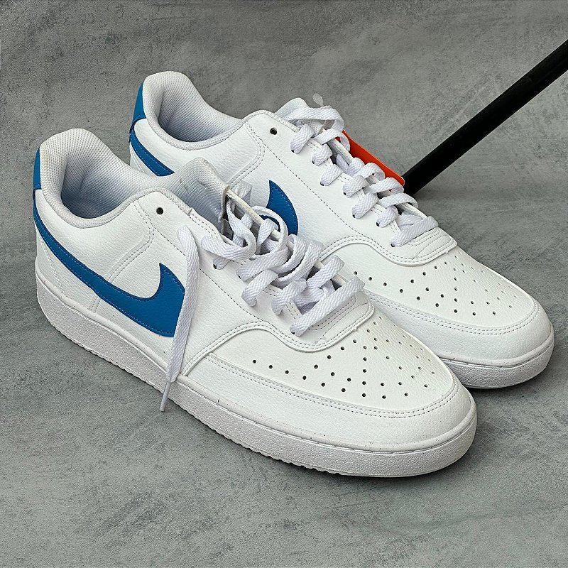 NIKE COURT VISION LOW (BRANCO/AZUL) - JNoriginalshop