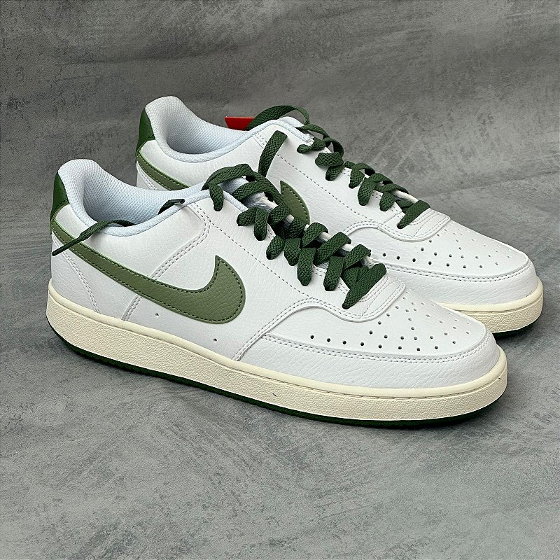 TENIS NIKE COURT VISION LO (BRANCO-VERDE) - JNoriginalshop