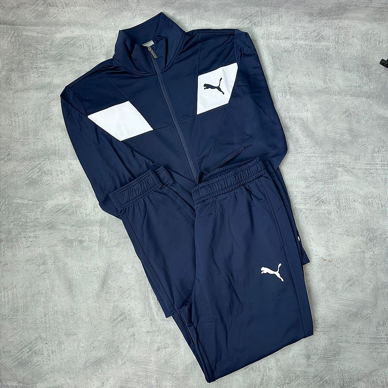 Conjunto Puma Tracksuit - azul + branco 583602-06 - JNoriginalshop