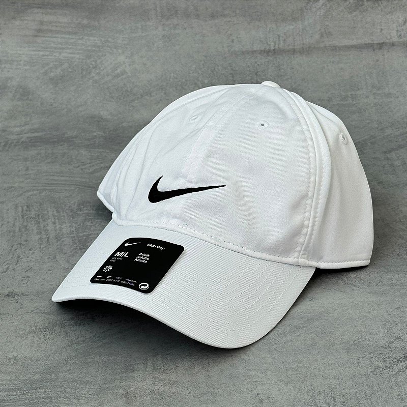 Boné Nike Dri-FIT Club Unissex - Branco - JNoriginalshop