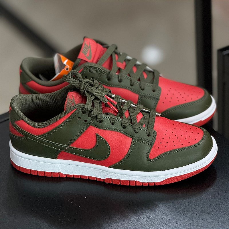 Nike Dunk Low Mystic Red Cargo Khaki Men's - dv0833-600 - JNoriginalshop