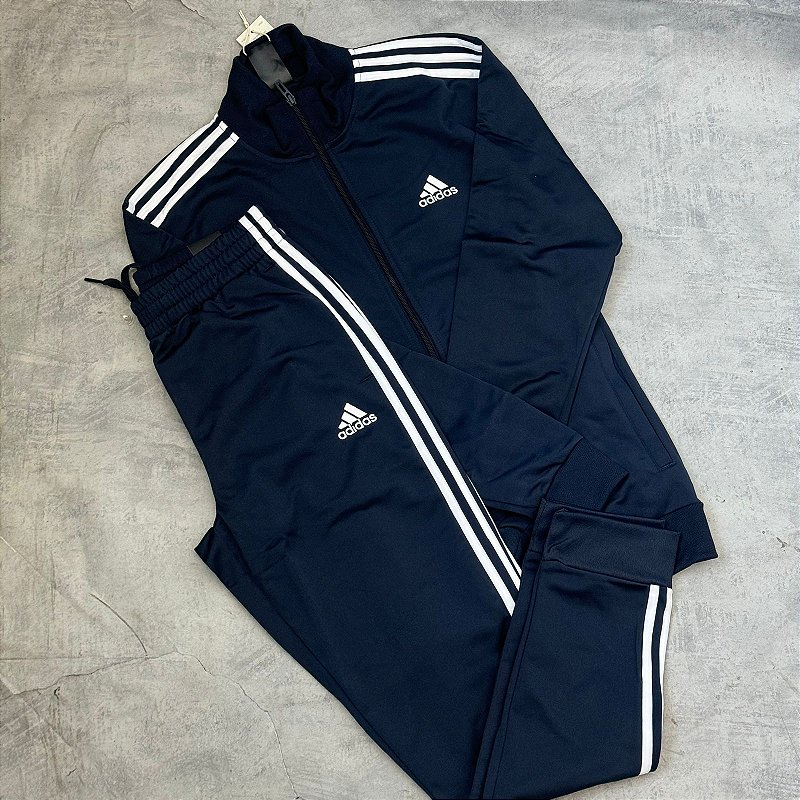 Conjunto Basic 3-Stripes Adidas Blue - HZ2220 - JNoriginalshop